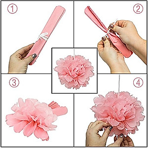 Aonor Gender Reveal Party Decorations - Glitter Letters Baby and BOY OR Girl with Hearts Banner, Tissue Paper Pom Poms Set for Baby Shower Party Decorations