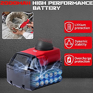 2 AH Battery Cordless Hot Glue Gun, Suitable for Milwaukee M18 18V Li-ion Battery,for Arts & Crafts & DIY & Repairs, 30s Quick Preheat Hot Melt Glue Gun with 30 Pcs Glue Sticks(7 * 150mm)