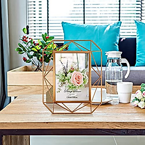 QUTREY Picture Frame 5x7 Set of 2, Metal Photo Frames 5 by 7 for Tabletop Display or Wall Mounting Decor