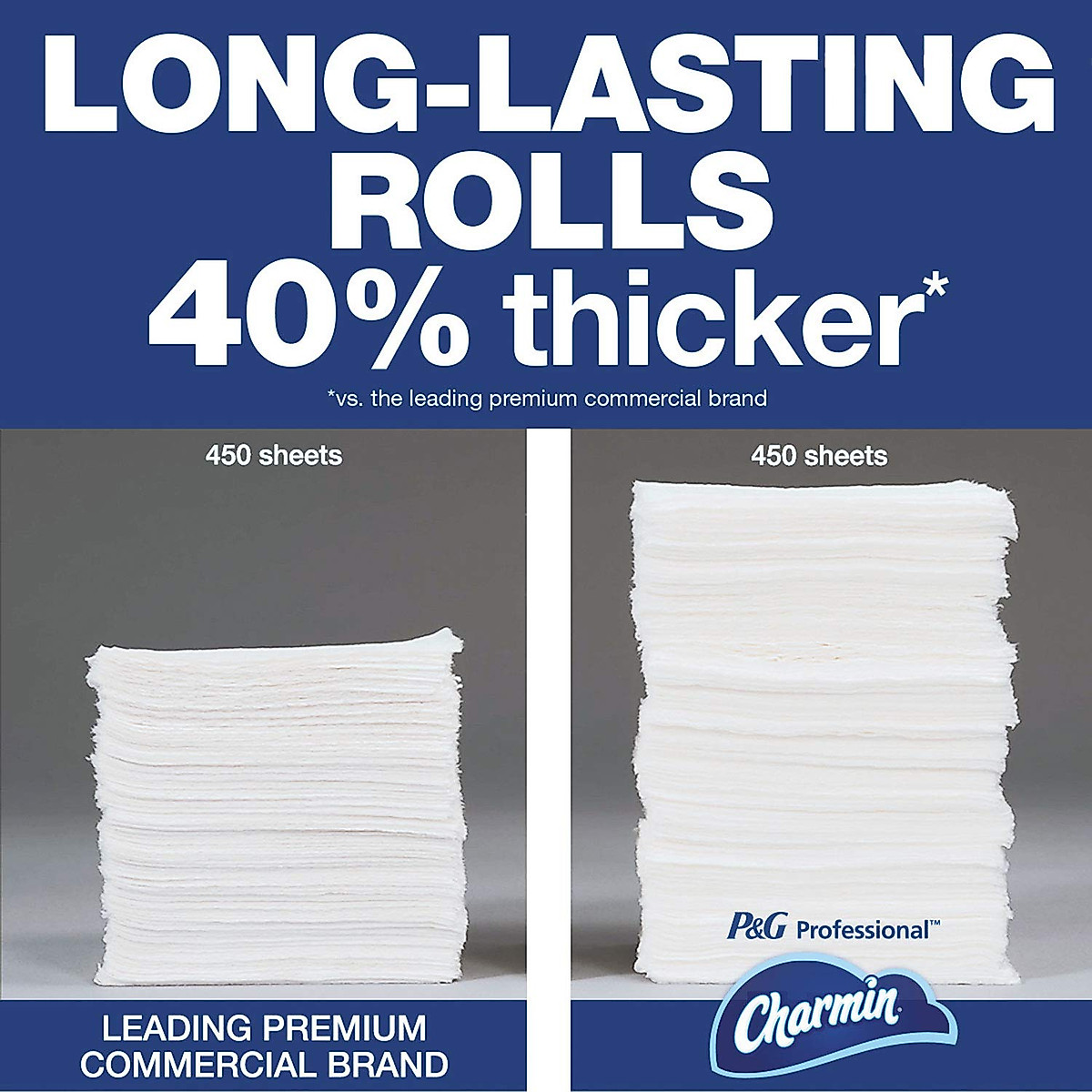 Charmin For Commercial Use Toilet Paper, Individually Wrapped, 2-Ply Standard Roll, 75 Rolls / Case, 450 Sheets / Roll