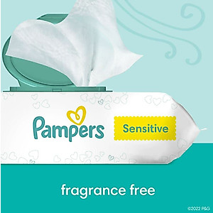 Pampers Sensitive Wipes Convenience Pack 18 CT (Pack of 16)