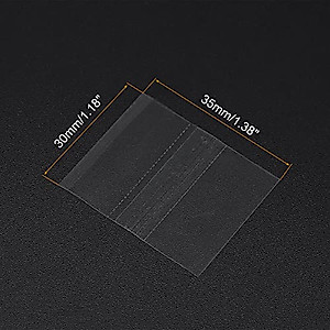 PATIKIL 35x30mm Perforated Shrink Bands, 250 Pack PVC Heat Shrink Wrap Band Fits Cap Diameter 0.59 to 0.83 Inch for Jars Cans, Clear