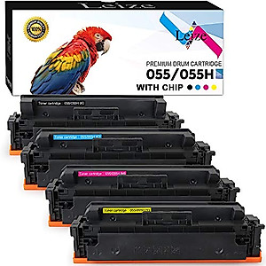 Leize Compatible Toner Cartridge Replacement for Canon 055H 055 CRG-055H for Canon Color imageCLASS MF741Cdw MF743Cdw MF745Cdw MF746Cdw LBP664Cdw Printer (High Capacity 4-Pack, KCMY)