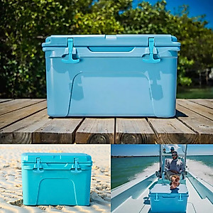 Replacement Lid Latches, 2 Pack, Compatible with Yeti, RTIC Hard Coolers & Other Related Coolers, More Durable Rubber & Improved Design, Blue