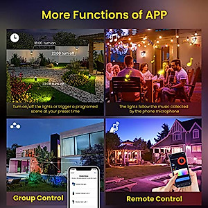 YARBO Smart Outdoor Wall Lantern with GFCI Outlet, APP Control Porch Lights, Color Changing RGBW Outdoor Wall Sconce, Work with Alexa (Required SML Gateway), Outdoor Wall Lights for House, ETL Listed