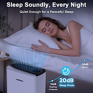 Jafanda Air Purifiers for Home Large Room Up to 1100ft², HEPA Filter Air purifier Removes 99.97% of Allergens,Dust,Smoke,and Odors, Air cleaner Compatible with Alexa App,PM2.5 Display-Silver