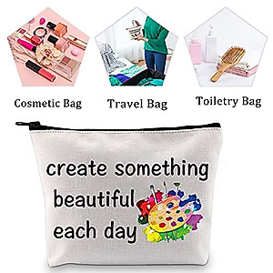 MBMSO Artist Makeup Bag Paint Brush Bag Create Something Beautiful Each Day Painter Gifts Painting Lovers Gifts (Artist)