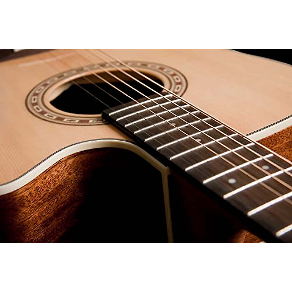 Washburn Harvest 6 String Acoustic-Electric Guitar, Right, Natural (WD7SCE-A)