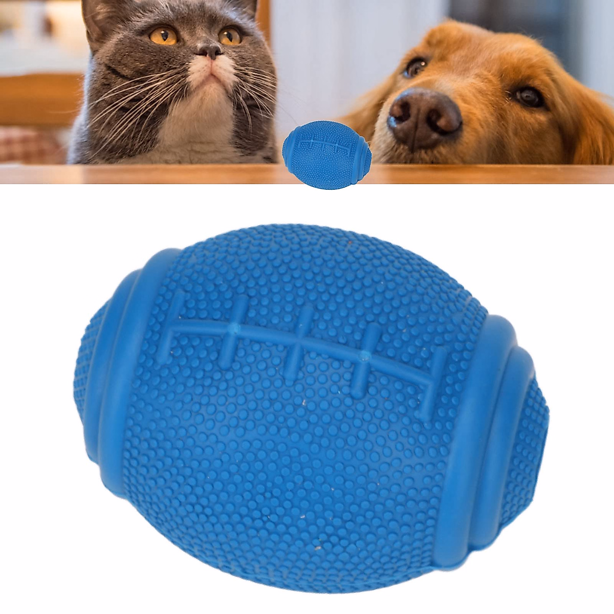 Naroote Dog Rugby Toy, Dog Toy Balls Bite Resistant High Resilience Rubber Interactive for Puppy for Outdoor