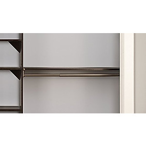 ClosetMaid 4557 Modular Closet Storage Stackable Shelf Unit- White & SuiteSymphony Starter Tower Kit, Expandable Closet Rod, Satin Nickel