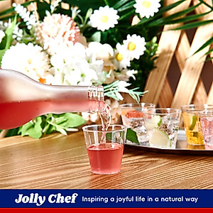 JOLLY CHEF 1000 Plastic Shot Glasses-1.5 oz Disposable Cups-1.5 Ounce Plastic Shot Cups Perfect for Weddings Halloween, Thanksgiving, Christmas Party
