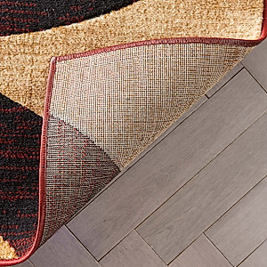 Well Woven Dulcet Bingo Red Modern Geometric Area Rug (3'11" x 5'3")