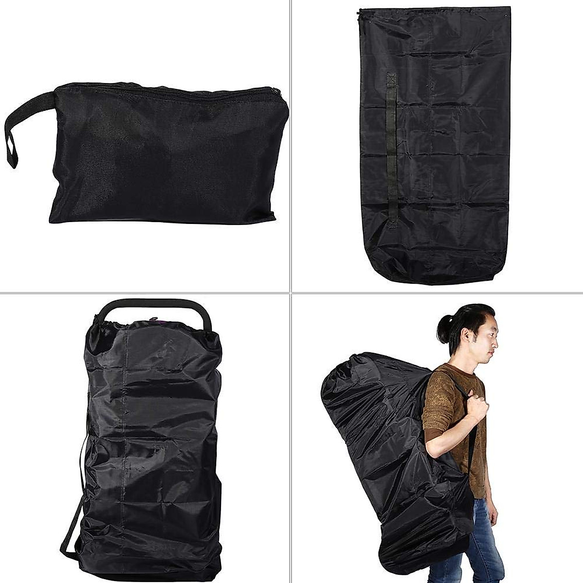 Large Pushchair Travel Bag,Tear Resistant Stroller Transport Bags,Buggy Foldable Carrying Storage Bag for Airport Driving Travel(Cart 1175333)