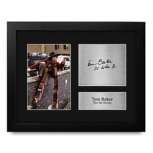 HWC Trading USL Framed Tom Baker Gifts Printed Signed Autograph Picture for TV Show Fans - US Letter Size