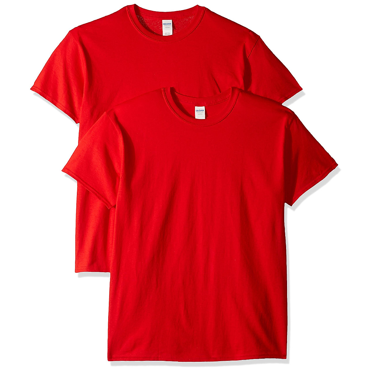 Gildan mens Heavy Cotton T-shirt, Style G5000, Multipack Shirt, Red (2-pack), Large US