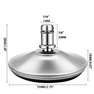uvce Office Chair Bell Glides Replacement Swivel Caster Wheels to Fixed Stationary Castors，Adjustable Castor Low Profile Stool with Separate Self Adhesive Felt Pads 5pcs