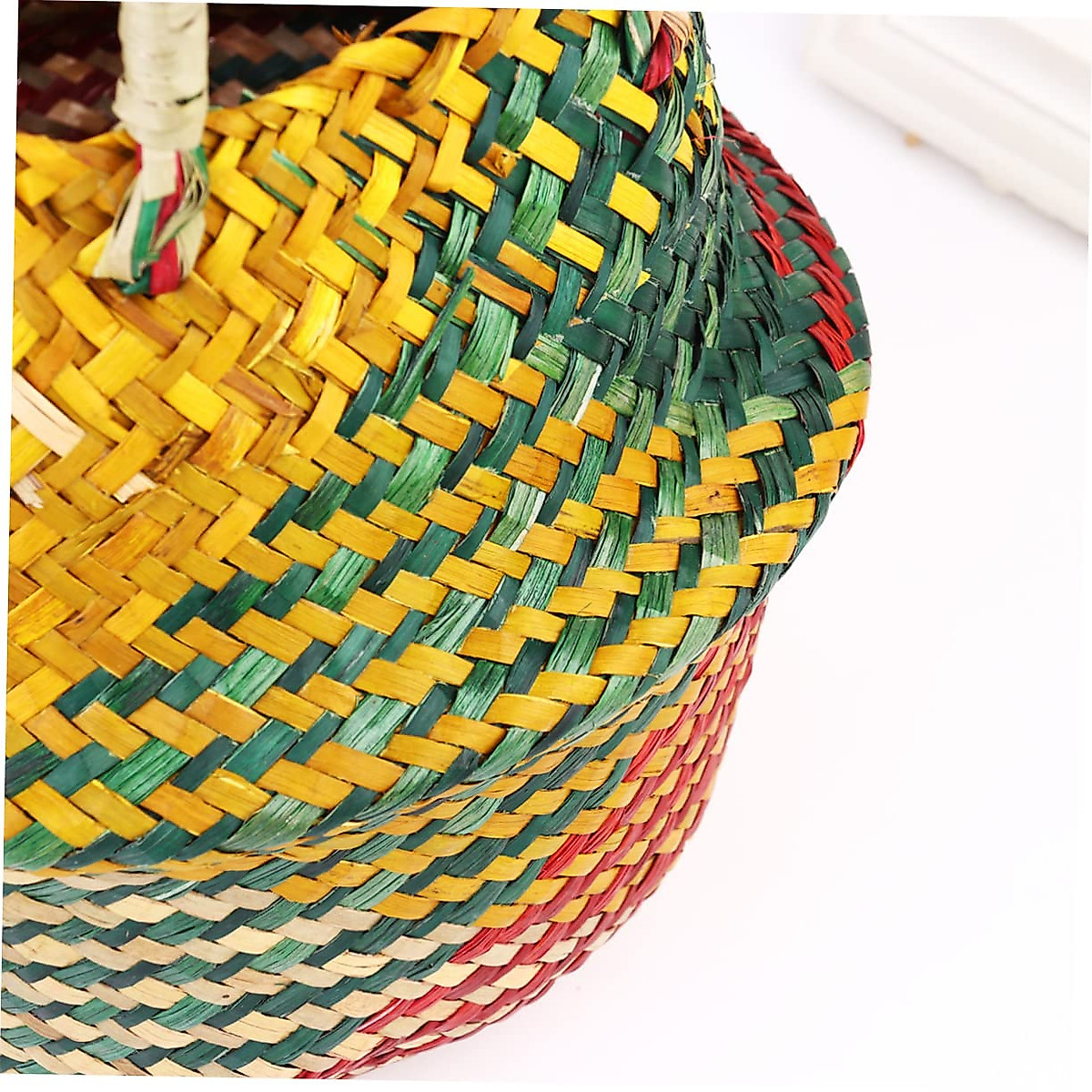 STOBAZA 3pcs Plant Pots Indoor Seagrass Flower Bin Folding Laundry Basket Pot for Plants Indoor Seagrass Succulent Vase Kid Beach Bag To Weave Coconut Shell Bamboo