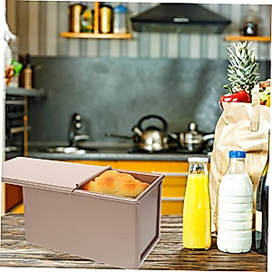 UPKOCH 1pc Toast Box French Toast Silicone Mini Loaf Pan Banana Bread Pan Loaf with Cover Kitchen Baking Tool Oven Toaster Pan Toast Baking Pan Bakeware Supply Bakery Supply Bakeware Tray