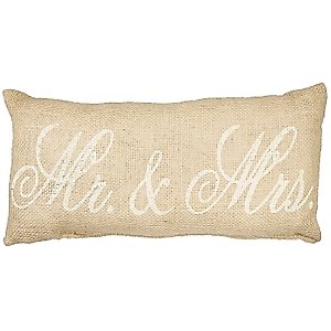 Mr. & Mrs. Burlap Pillow