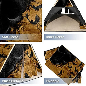 enheng Small Pet Hideout Skull and Crossbones Bat Hamster House Guinea Pig Playhouse for Dwarf Rabbits Hedgehogs Chinchillas