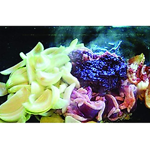 Jangsoo Gobdol Korean Circular Type BBQ Stone Grill,Korean Natural Stone Home Plate Pork Belly Roasting BBQ Pan, Stone Plate Stovetop Barbecue Grill Pan (11.8"x 1.2")