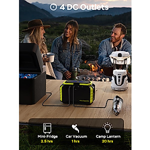 MARBERO Solar Power Bank Set - Solar Panel 60W and 110V 150W Peak AC Outlet, DC Ports, USB Ports 150Wh Portable Power Station for CPAP Home Camping Emergency