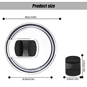 20oz Magnetic Tumbler Lid with 2 PCS Magnetic Slider Replacement, Magnetic Tumbler Replacement Lid Compatible with Yeti Rambler Old Style Rtic Ozark Trail