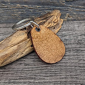 ForLeatherMore - Fly Fishing - Genuine Leather Keychain - Hobby Key Fobs