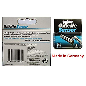 Gillette Sensor Cartridges, 5-Count (Pack of 4, 20 total cartridges)