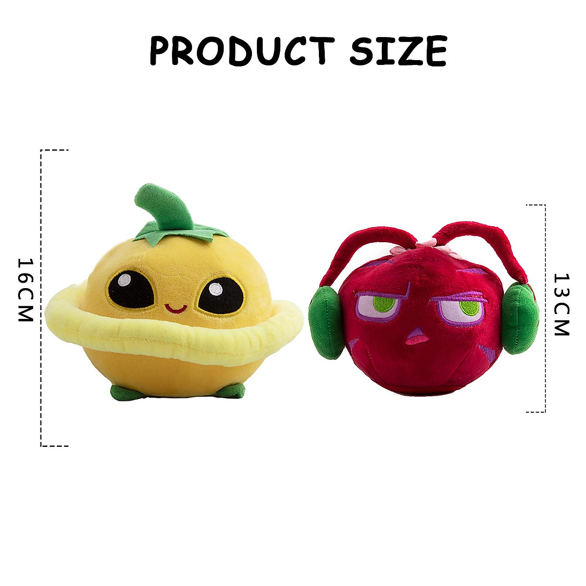 Maikerry 3 Pieces PVZ Plants 1 2 Figure Plush Toy, PVZ Stuffed Doll for Kids and Birthday