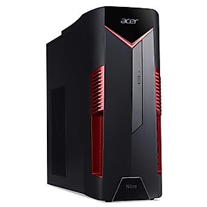 Acer Nitro 50 N50-600-UR1H Desktop, 9th Gen Intel Core i5-9400F, NVIDIA GeForce GTX 1650 Graphics with 4GB GDDR5, 8GB DDR4, 512GB SSD, Windows 10 Home