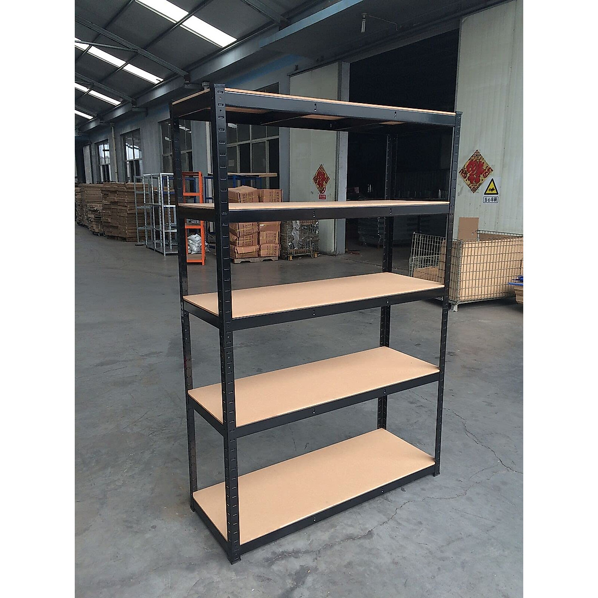 5 Shelf Adjustable Storage Shelving Unit, 59 Inch Tall Heavy Duty Garage Shelf with Boltless System, Metal Multi-Use Storage Shelving for Industrial Workshop / Garage, 1930LBS Total Capacity