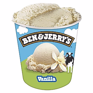 Ben & Jerry's Vanilla Ice Cream Pint Non-GMO 16 oz