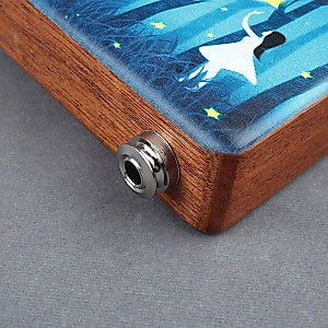 17 Keys Kalimba Thumb Piano Built in EQ Made by Mahogany Acacia with all Accessories Tune Hummer, Finger Piano African Instrument (Blue1)