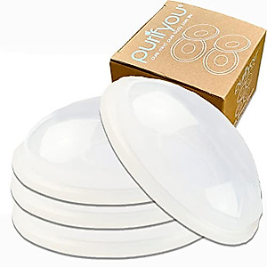 Breast Shells Milk Collector Saver for Breastfeeding with Travel Bag | Set of 4 | for Sore or Cracked Nipples | Breastmilk Catcher | Breast Feeding Essentials | 4 Pack Nursing Shell to Collect Milk