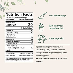 Organic Maca Root Powder, 2 Pound, Gelatinized for Better Absorption, Rich in Antioxidants, Help Energy, Stamina, Endurance, Strength and Immune System, No GMOs, Vegan Friendly and Peru Origin