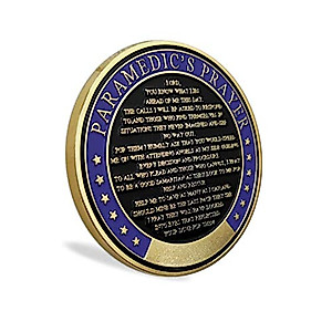 Emergency Medical Services Medic Challenge Coin EMT EMS Paramedic's Prayer Commemorative Coins