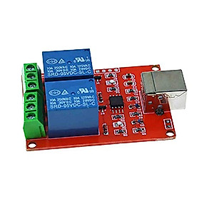 1/2/4/8-Channel 10A PC USB Control Switch Relay Module Free Drive Programmable Computer Control Computer USB Control Switch Driver PC Intelligent Controller (5V 2-Channel)
