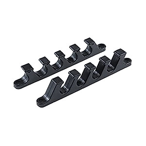 Meprotal 4pcs Adjustment Brackets for Patio Outdoor Lawn Yard Furniture or Chaise Lounges Replacement Position Adjuster Recliner Brace (5 Position - Black)