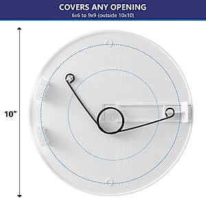 Easy-Exs 10" Round Access Panel for Ceiling and Wall - Adjustable from 6 to 9 inches - Ceiling Hole Cover - for Electrical, Plumbing, Cables, HVAC, Speaker and LED Holes - Durable Plastic Panel