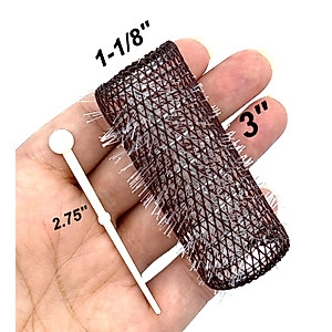 ALAZCO 8 pc Vintage Style Hair Rollers XLarge BRUSH ROLLERS & 8 PINS (8 XL Rollers)