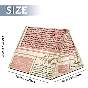Y-DSIWX Guinea Pig House Bed, Rabbit Large Hideout, Small Animals Nest Hamster Cage Habitats Newspaper Retro