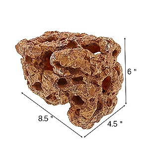 ALEGI Large Aquarium Decorations Hideouts, Resin Aquarium Rock Mountain Hideaway Caves,Artificial Sea Coral Fish Tank Decoration