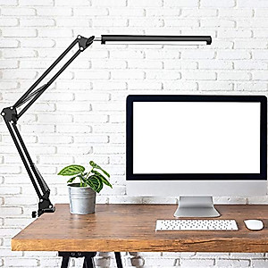 Replacement Aluminum Alloy C-Clamp Desk Light Clamp Mount Holder Cantilever Bracket with 1/4 Inch Thread Hole for Desktop Table Lamp