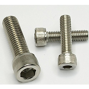 Hex Screw - Allen Screw - Socket Head Cap Screw - Stainless Steel (18-8) - #2-56 x 1/2" (Quantity: 100), Drive: Hex Socket, Head: Cylindrical
