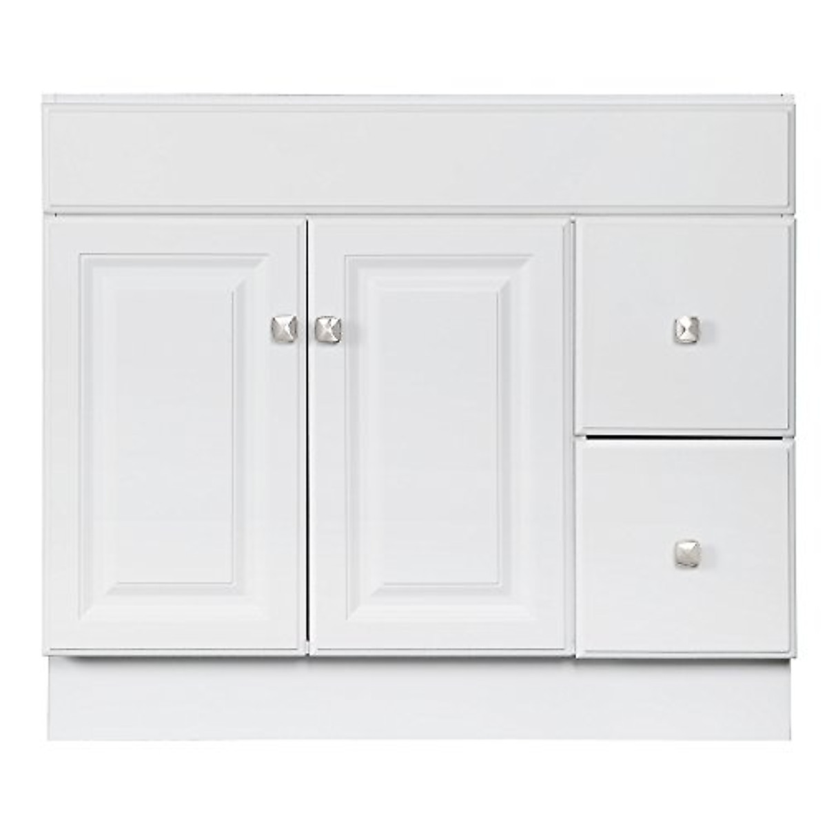 Design House Wyndham Unassembled Bathroom Vanity Cabinet Without Top, 36 in, White