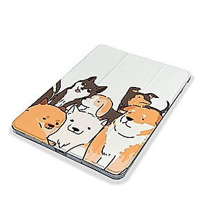 Trendy Cartoon Dogs Kawaii Animals Pets case Compatible with iPad Mini Air Pro 7.9 8.3 9.7 10.2 10.9 11 12.9 inch Pattern Cover 2022 Trifold Stand 3 4 5 6 7 8 9 Generation (10.2" 7/8/9 gen)