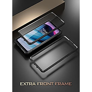 Poetic Revolution Series Case for OnePlus Nord N20 5G, [6FT Mil-Grade Drop Tested], Full-Body Rugged Dual-Layer Shockproof Protective Cover with Kickstand and Built-in-Screen Protector, Black