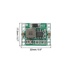 MECCANIXITY DC-DC Buck Converter Voltage Regulator MP1484EN 4.75-23V to 1-17V 3A Green for RC Airplane Power Adjustment Pack of 4