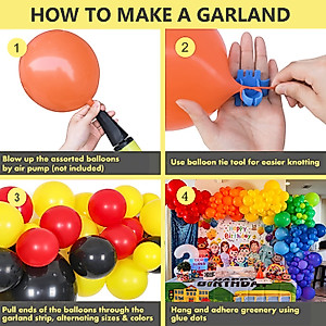 119 Pack Rainbow Balloons Garland Arch Kit for Cartoon Watermelon, Street, Rugrats Theme Birthday Party Decorations, Baby Shower, Birthday Party Supplies Backdrop for Kids